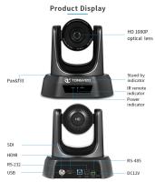 China 2.10 Megapixels Live Streaming PTZ Camera Omni Directional IR Remotoe Control for sale