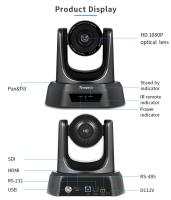 China CMOS Sensor HD SDI USB2.0 20X PTZ Camera 2.38 Megapixel Live Streaming for sale