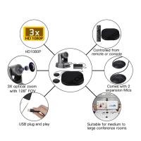 China 1080P 3X PTZ Video Conference Kit 2.1MP USB Speakerphone with Expansion Mics for sale