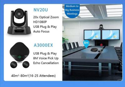 China 20x Optical Zoom Full HD USB PTZ Conference Camera with Speakerphone and Extension Microphone for sale