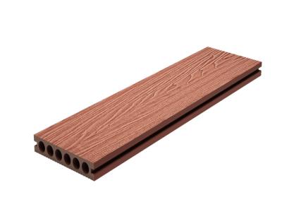 China 140x23mm 3D Embossed WPC Decking Extruded Outdoor Fade Resistant Composite Wall Cladding for sale