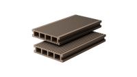 China Co Extruded Hollow Composite Decking 140x30mm WPC Outdoor Wood Plastic Deck Boards for sale