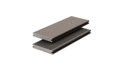 China Solid WPC Composite Decking 135x23mm No Crack Eco Friendly Wood Plastic Flooring Boards for sale