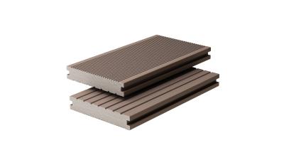 China WPC Composite Decking 140x25mm Solid Wood Plastic Profile 2.2M Length for sale