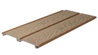 China Waterproof No Crack 3D Timber Wall Cladding 3D 148 X 21 Wood Plastic Composite for sale