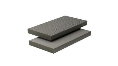 China Co-Extruded WPC Composite Fascia Board 142mm x 22mm 2.9M Embossed Waterproof Skirting for sale