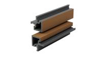 China 25 X 49 L Shaped Composite Decking End Cover Co Extrusion Capped Composite Decking for sale