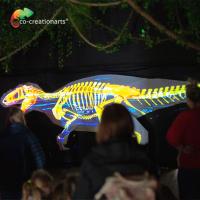 China Fiberglass Dinosaur Model With Dynamic Skeleton-To-Life Projection for sale