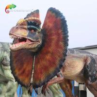 China Dilophosaurus Animatronic Factory Life Size Amusement Park Animatonic Dinosaur Dilophosaurus for sale