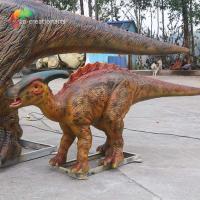 China Theme Park Life Size Animatronic Dinosaur Parasaurolophus Realistic Dinosaur Model For Amusement Park for sale