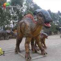 China Theme Park Life Size Animatronic Dinosaur Parasaurolophus Realistic Dinosaur Model For Amusement Park for sale
