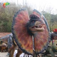 China Dilophosaurus Animatronic Factory Life Size Amusement Park Animatonic Dinosaur Dilophosaurus for sale