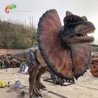 China Dilophosaurus Animatronic Factory Life Size Amusement Park Animatonic Dinosaur Dilophosaurus for sale