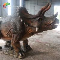 China Realistic Life Size Animatronic Dinosaur Trceratops Jurassic For Amusement Park for sale