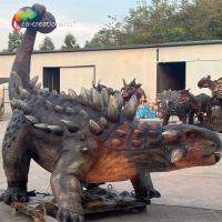 China Theme Park Life Size Animatronic Dinosaurs Ankylosaurus Realistic Dinosaur Model For Amusement Park for sale