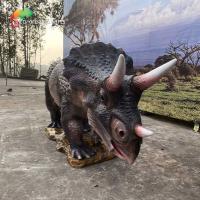 China Waterproof Animatronic Triceratops Life Size Animatronic Dinosaur For Amusement Park for sale