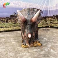 China Waterproof Animatronic Triceratops Life Size Animatronic Dinosaur For Amusement Park for sale