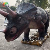 China Waterproof Animatronic Triceratops Life Size Animatronic Dinosaur For Amusement Park for sale