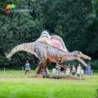 China Playground Infrared sensor Life Size Animatronic Dinosaurs Realistic Spinosaurus 12m for sale