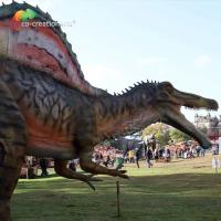 China Playground Infrared sensor Life Size Animatronic Dinosaurs Realistic Spinosaurus 12m for sale