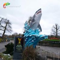 China Aquarium Realistic Animatronic Animals Shark Wave Realistic Model For Sea World Exhibition for sale