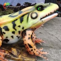 China Landscape Decoration Realistic Animatronic Animals Life Size Frog Water Resisting for sale