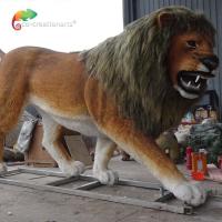 China Artificial Animals Safari Realistic Animatronic Lion For Zoo Park 110V 220V for sale