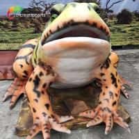 China Landscape Decoration Realistic Animatronic Animals Life Size Frog Water Resisting for sale
