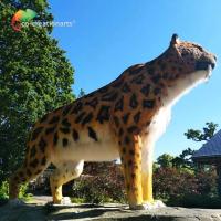 China Sun Proof Realistic Animal Animatronics Sabre Wulf For Safari Park for sale