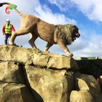 China Artificial Animals Safari Realistic Animatronic Lion For Zoo Park 110V 220V for sale