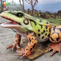 China Landscape Decoration Realistic Animatronic Animals Life Size Frog Water Resisting for sale