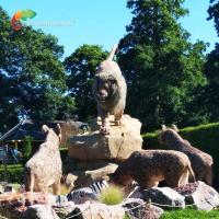 China Artificial Animals Safari Realistic Animatronic Lion For Zoo Park 110V 220V for sale