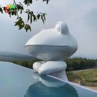 China Theme Water Park Fiberglass Animatronic Frog Statue weather resistance for sale