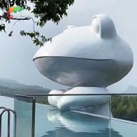 China Theme Water Park Fiberglass Animatronic Frog Statue weather resistance for sale