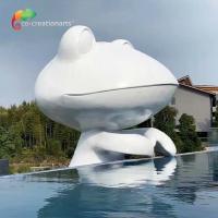 China Theme Water Park Fiberglass Animatronic Frog Statue weather resistance for sale