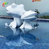 China Theme Water Park Fiberglass Animatronic Frog Statue weather resistance for sale