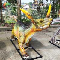China 110VAC Fiberglass Animatronic Life Size Dinosaur Statues Styracosaurus Model for sale