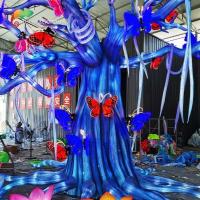 China Customized Outdoor Decoration Christmas Lantern Tree Chinese Lantern Butterfly for sale
