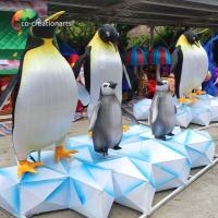 China Aquarium Park Chinese Festival Lanterns Penguin Lantern Weather Resistance for sale