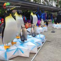 China Aquarium Park Chinese Festival Lanterns Penguin Lantern Weather Resistance for sale