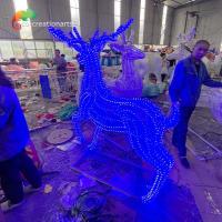 China high durability Custom Chinese Lanterns Christmas Deer Lantern For Vacation Show for sale