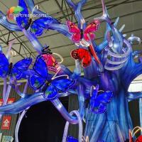 China Customized Outdoor Decoration Christmas Lantern Tree Chinese Lantern Butterfly for sale