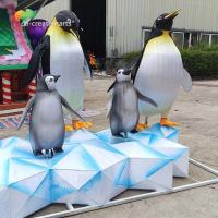 China Aquarium Park Chinese Festival Lanterns Penguin Lantern Weather Resistance for sale