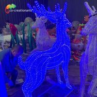 China high durability Custom Chinese Lanterns Christmas Deer Lantern For Vacation Show for sale