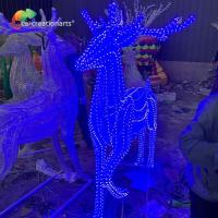 China high durability Custom Chinese Lanterns Christmas Deer Lantern For Vacation Show for sale