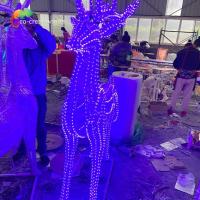 China high durability Custom Chinese Lanterns Christmas Deer Lantern For Vacation Show for sale