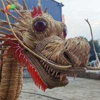 China Steel Frame Custom Made Animatronics Straw Handmade Dragon for sale