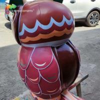 China high strength alive sound  Fiberglass Animal Statues Lighting Animatronic Owl for sale