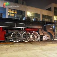 China Playground Exhibition Plaza Decorative Metal Train Rust Resistance for sale