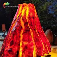 China Water Repellent Custom Made Animatronics Fiberglass Volcano For Amusement Park for sale